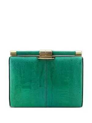 Tyler Ellis Jamie Ostrich-leg Clutch Bag - Green