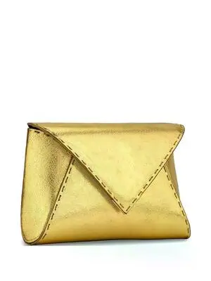 Tyler Ellis Small Lee Pouchet Metallic-leather Clutch Bag - Gold