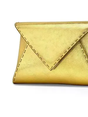 Tyler Ellis Small Lee Pouchet Metallic-leather Clutch Bag - Gold