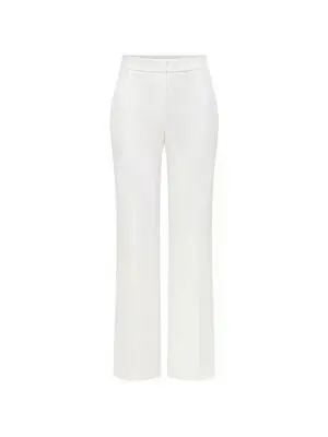 Alberta Ferretti Pleated Flared Trousers - White