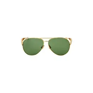 Green Aviator Sunglasses
