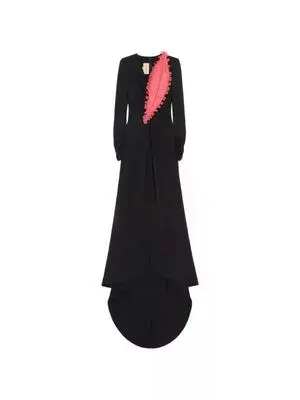 Valentino Garavani Embroidered Cady Couture Gown - Black