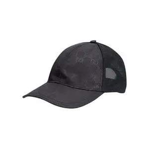 Gucci Gg Monogrammed Baseball Cap - Black
