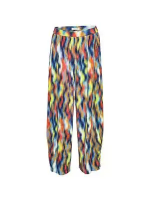 Henrik Vibskov Wavy Cubes Print Plissé Effect Palazzo Pants