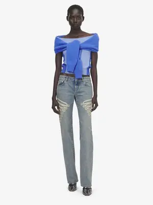 Alexander McQueen Wool Cashmere Trompe-l'ail Knit Top
