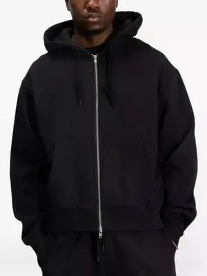 PATTA Zip-up Long Sleeve Hoodie - Black