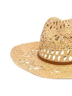 Patrizia Pepe Woven Open-knit Hat - Neutrals