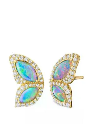 Monica Rich Kosann Opal And Diamond Butterfly Earrings