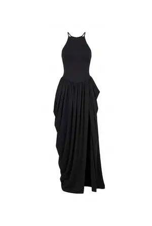 MILLA Elastic Maxi Gown With Halterneck And Slit