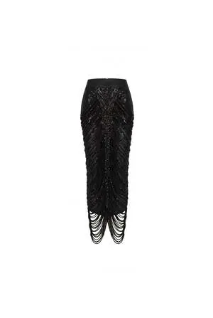 MILLA Sequin Midi Skirt With Draping