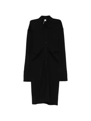TOTEME Slouch Shirtdress With Ruched Detail - Black