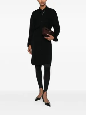 TOTEME Slouch Shirtdress With Ruched Detail - Black