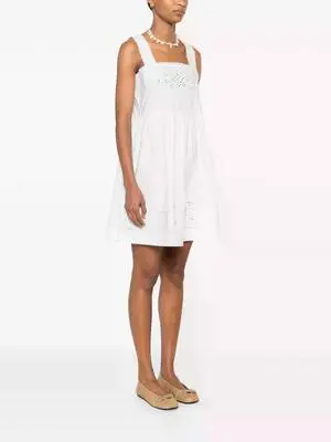 Maje Embroidered Flared Mini Dress