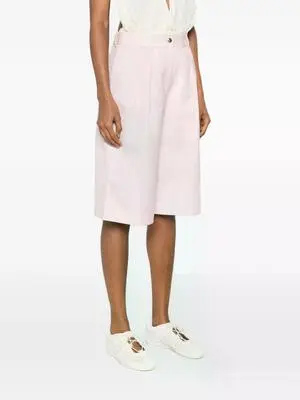 Maje Pleated High-waisted Bermuda Shorts