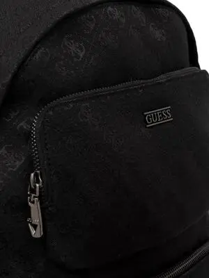 Guess Boston Monogram-pattern Logo-plaque Backpack