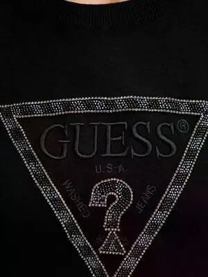 Guess Bead-embellished Logo Patch Jersey