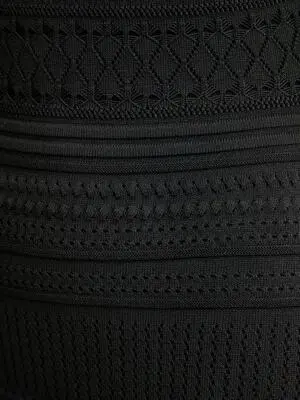 Guess Pointelle-knit Keyhole Mini Dress