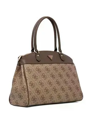 Guess Maxi Berta 4g Monogram-print Logo-plaque Tote Bag