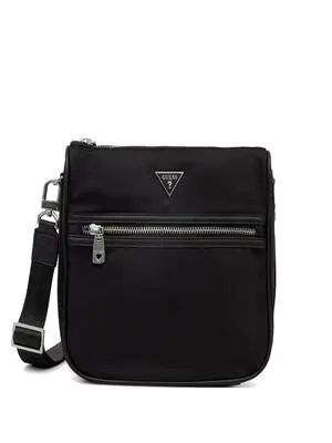 Guess Milano Logo Plaque Messenger Bag - Black