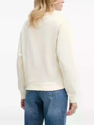 Guess Lace Patchwork Logo Embellished Sweatshirt