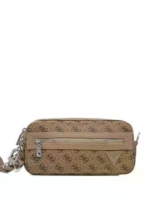 Guess Berlin Monogram Shoulder Bag - Brown