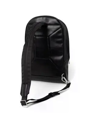 Guess Milano Logo-plaque Textured Backpack - Black