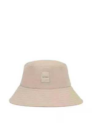 Armani Exchange Logo Patch Bucket Hat - Neutrals