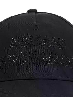Armani Exchange Embellished Twill Baseball Cap - Black
