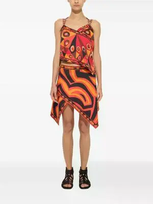 Emilio Pucci Occhi Print Silk Twill Scarf Top