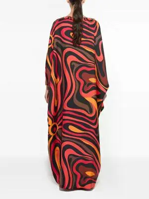 Emilio Pucci Marmo-print Silk Twill Kaftan