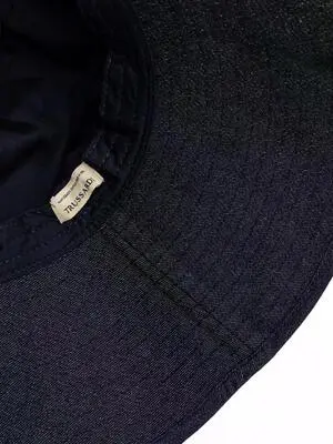 TRUSSARDI Logo Plaque Wide-brim Hat - Blue