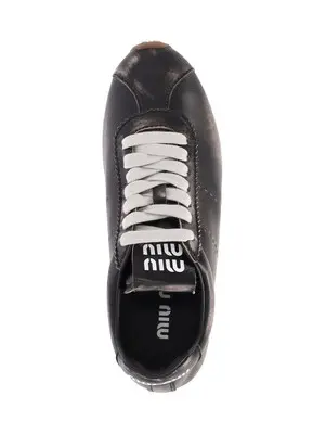 Miu Miu Plume" Sneakers - Black