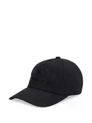 Armani Exchange Crystal Embellished Baseball Cap - Black