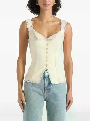 Manière De Voir Lace-trim Corset Cami Top - Neutrals