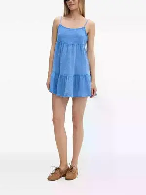 Rip Curl Tiered Slub-texture Mini Dress