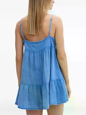 Rip Curl Tiered Slub-texture Mini Dress