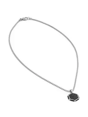 Guess Lion Head Pendant Box-chain Necklace - Silver