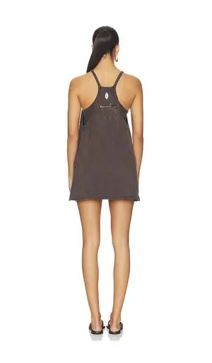 Free People X Hot Shot Mini Romper Dress - Chocolate
