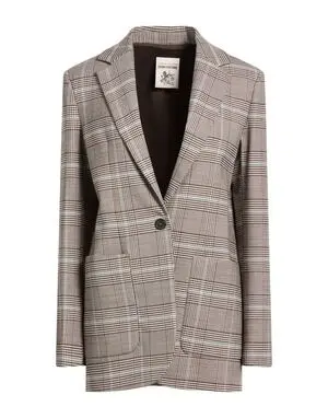SEMICOUTURE Single-breasted Glen Plaid Blazer