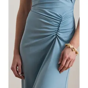 Ralph Lauren Pleated Jersey Cap-sleeve Midi Dress