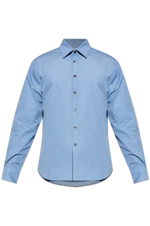 FERRAGAMO Shirt With Monogram - Blue