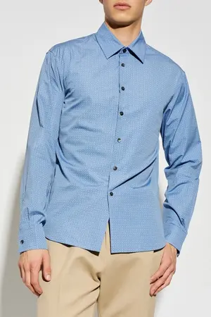 FERRAGAMO Shirt With Monogram - Blue