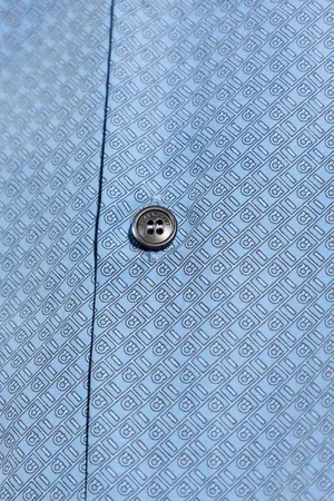 FERRAGAMO Shirt With Monogram - Blue