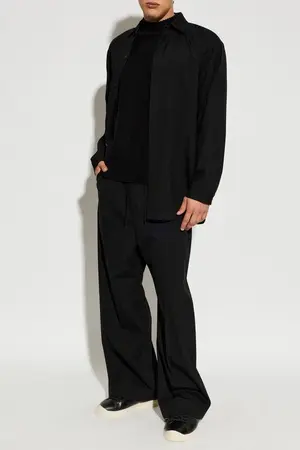 JIL SANDER Wool Crew Neck Sweater - Black