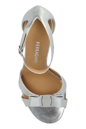 FERRAGAMO Roxy' Heeled Sandals - Silver