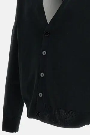 Givenchy Cotton-knit V-neck Cardigan - Nero