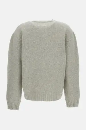MAISON MARGIELA Crew Neck Wool-blend Sweater - Grey