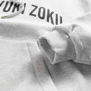 MKI MIYUKI ZOKU Arch Hoodie - Light Grey/deep Navy