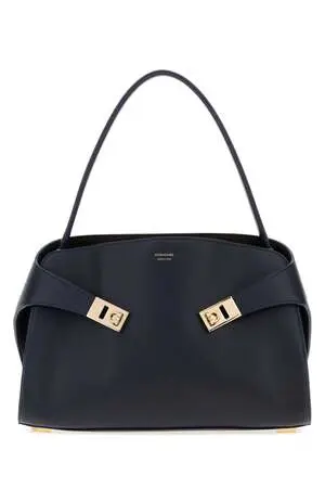 FERRAGAMO Salvatore Medium Hug Soft Shoulder Bag - Blue