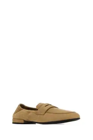 Prada Beige Nabuk Shuffle Loafers - Brown